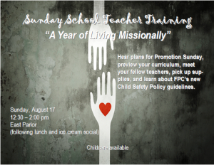 SUNDAY SCHOOL TEACHER TRAINING | First Presbyterian Church – Durham ...